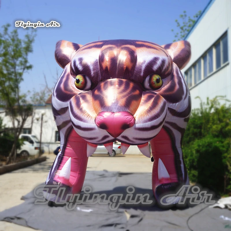 Outdoor-Large-Inflatable-Tiger-Archway-Cartoon-Animal-Mascot-Door-4m ...
