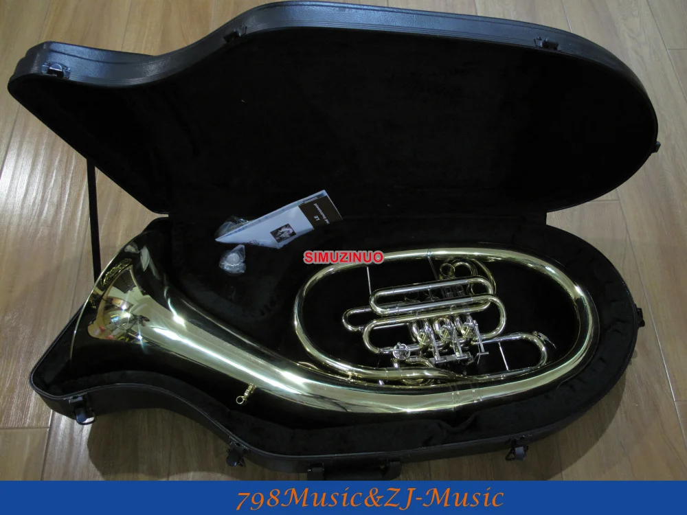 Gold Brass Wagner Horn F/Bb Tuba Cupronickel tuning pipe With Case|bb ...