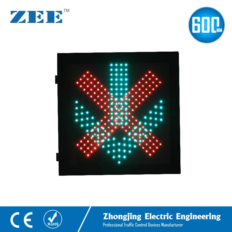 600mmx600mm Led Traffic Light Red Cross And Green Arrow 600mm Traffic ...