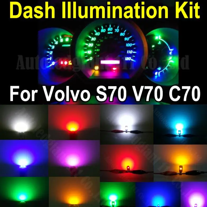 8x Car Led Light White Blue Red Green Pink Yellow Ice Blue Instrument ...