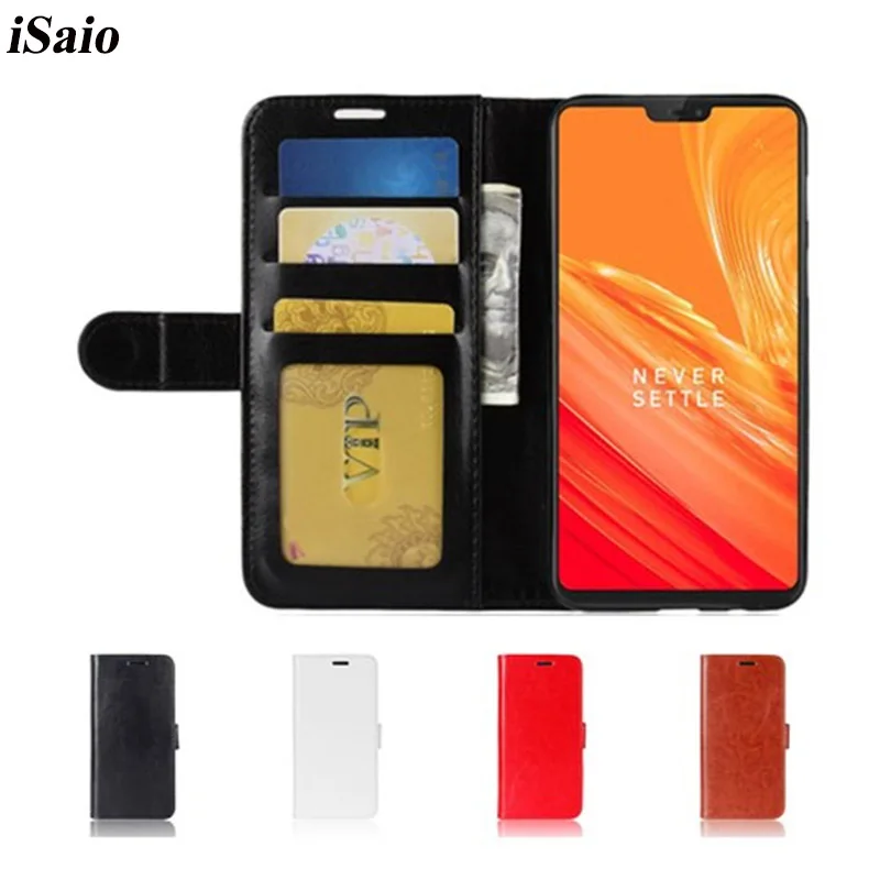 For OnePlus 6 Wallet Case Flip Leather Cover for One Plus 6 Cover Phone ...