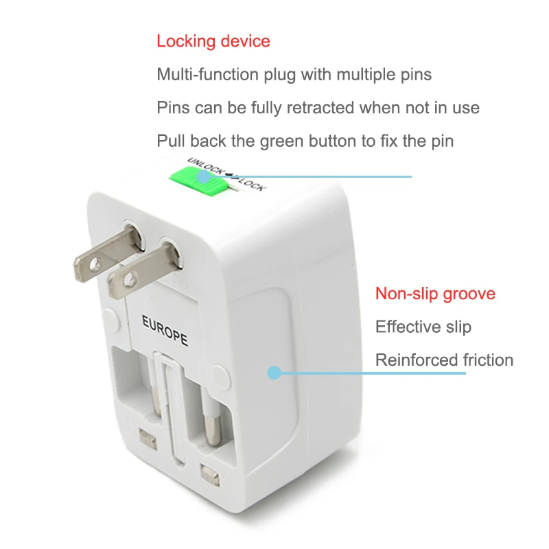 Common 250V 10A Universal EU UK AU US AC Travel Power plug Charger ...