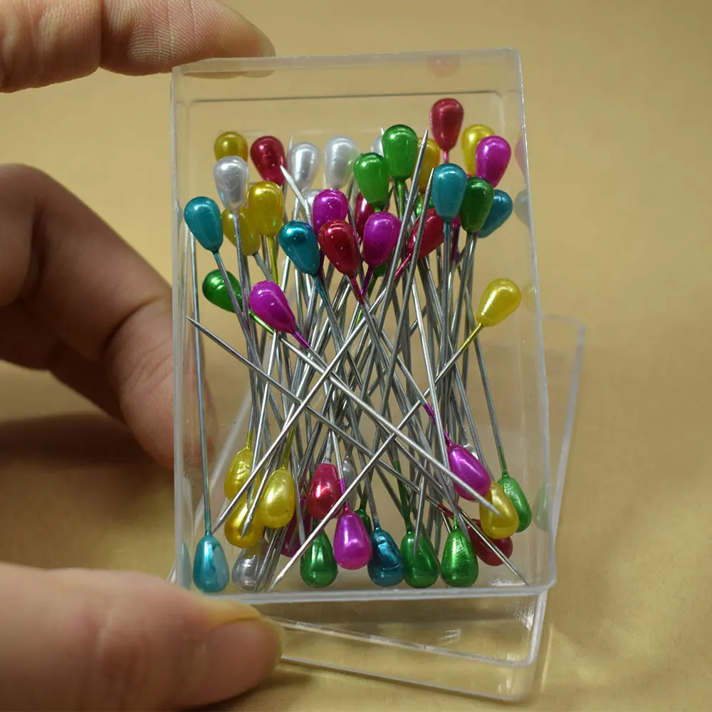 50PCS Round Head Clothing Pin Dressmaking Wedding Pearl Corsage ...