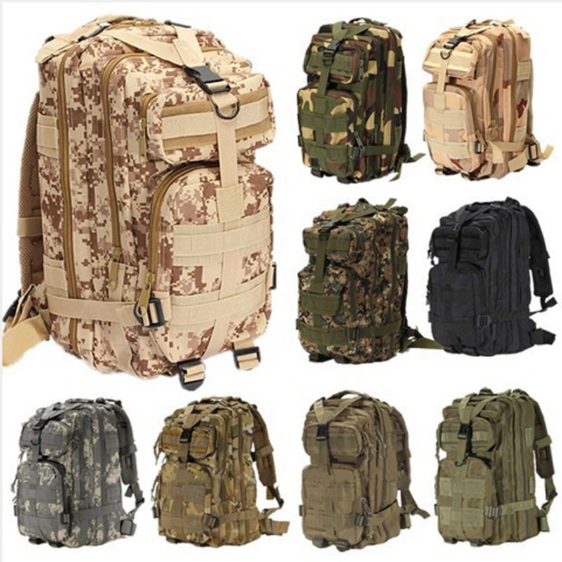 New Men's Outdoor Canvas Backpack Military Tactical Backpacks Schoolbag ...