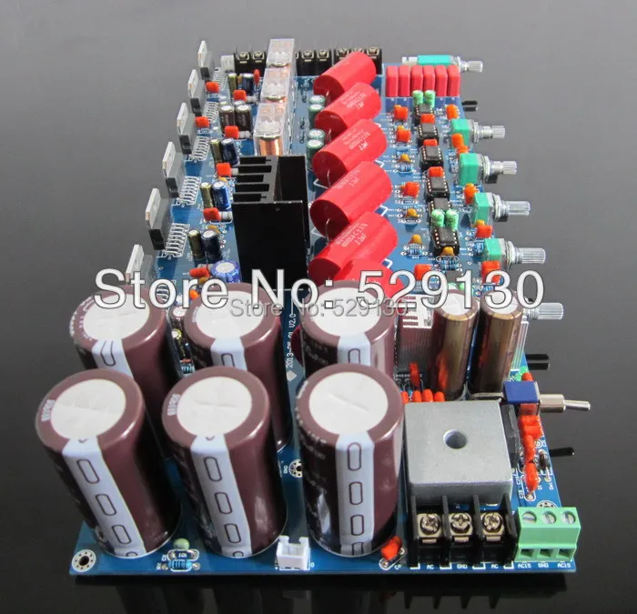 HIFI 5.1 amplifier board with A1 preamp TDA7293 subwoofer use6 adjust ...