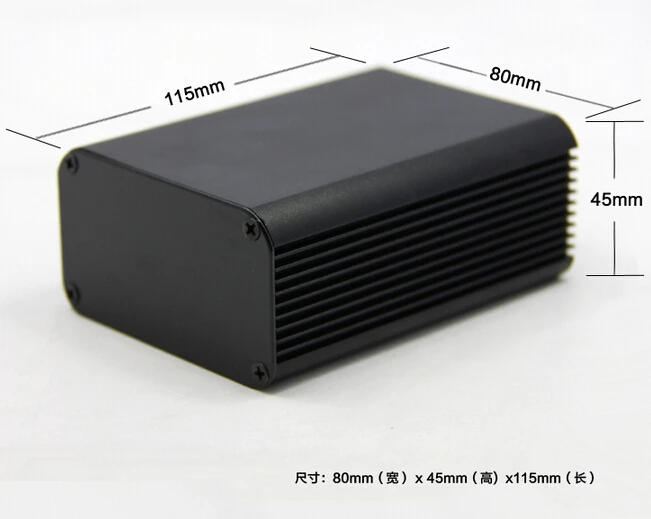 Aluminum enclosure Project box electric PCB box 80X45X115mm desktop ...