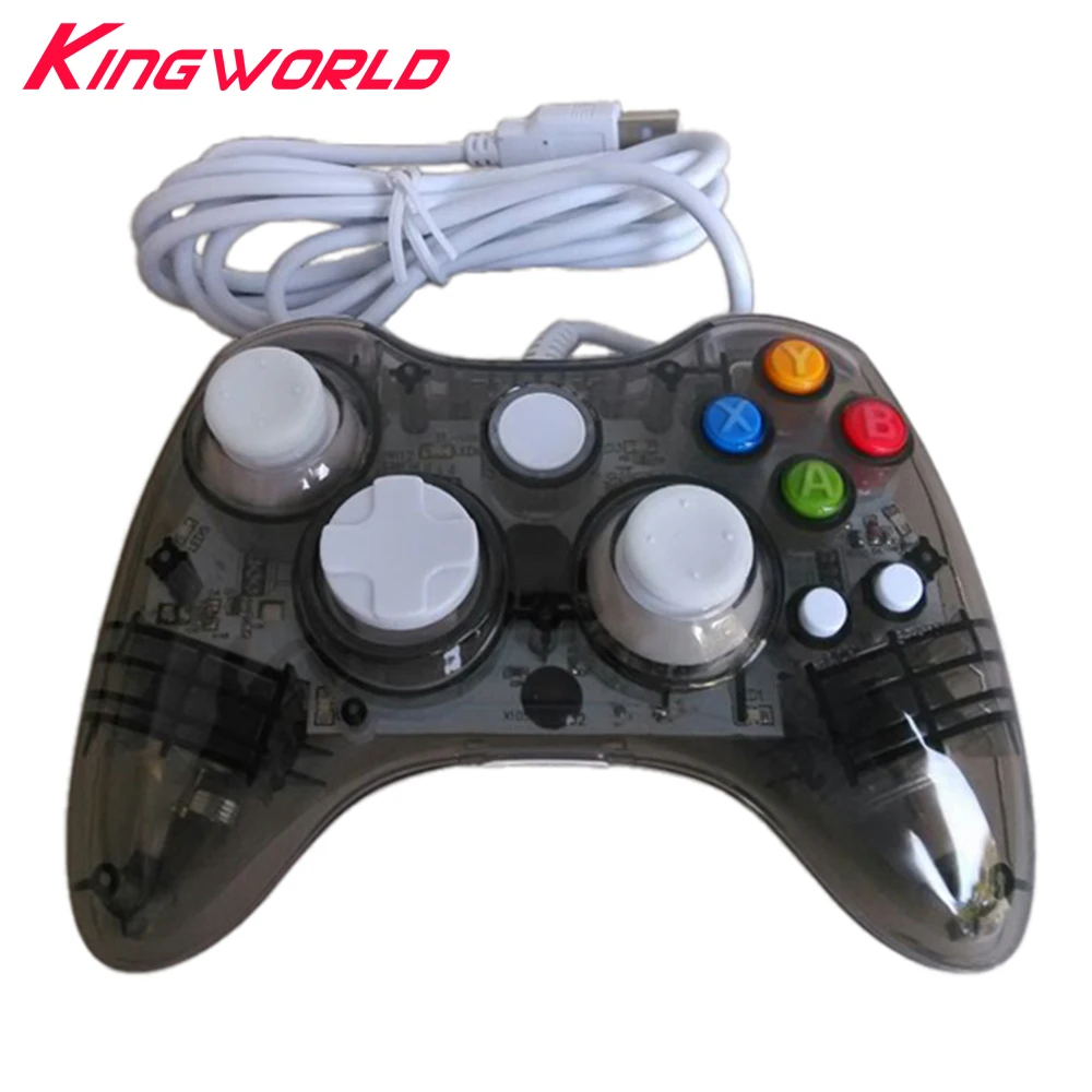 ONLY FOR PC USB Wired Game Controller LED Light Vibration Joystick ...