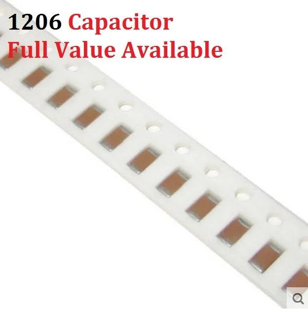 100pcs 1206 104 Smd Capacitor 4.7nf 10nf 22nf 47nf 100nf 220nf 50v 472 ...