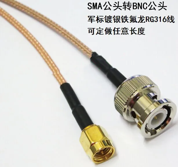 Rf Sma Type Connector Cable Sma-bnc Male,rg316 500mm Length Coaxial Connector Wireless Router ...