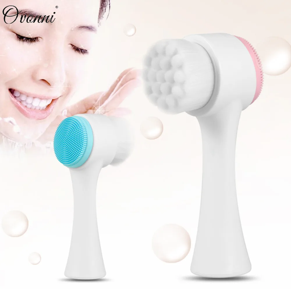 Ovonni 3D Double Side Multifunctional Face Brush Skin Cleaner Face ...