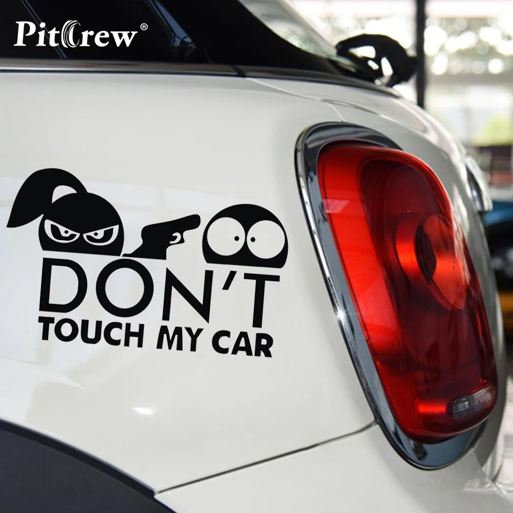 1PC 15 7cm Don t Touch My Car Funny Car Stickers Reflective Vinyl Car