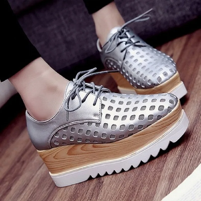 New 2016 breathable creepers platform shoes zapatos mujer scarpe donna ...