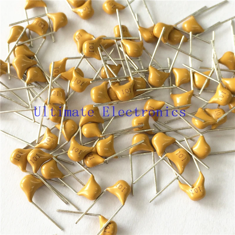 100pcs/lot Multilayer ceramic capacitor 101 50V 100pF 101K P=5.08mm