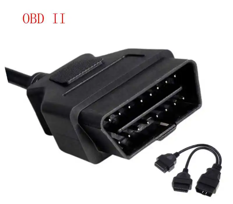 Newest 16 Pin OBD 2 Splitter Adapter Extension Cable OBD II diagnostic ...