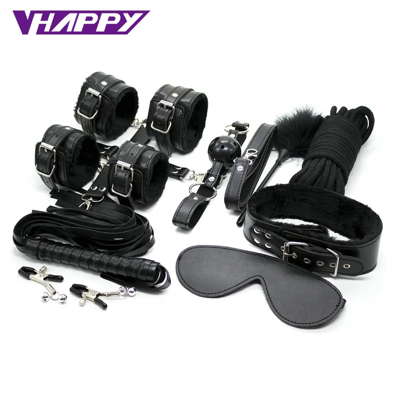 Nipple Clamps Sexy Toys Adult Purple Suit Gag Handcuffs And Blindfold