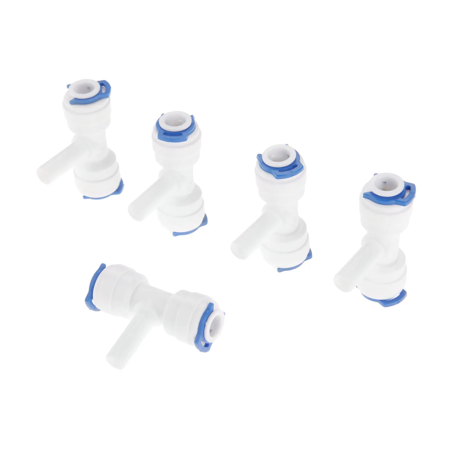 5Pc Water Filter Quick Fittings 1/4" Stem-1/4" OD Hose Pipe RO Water ...