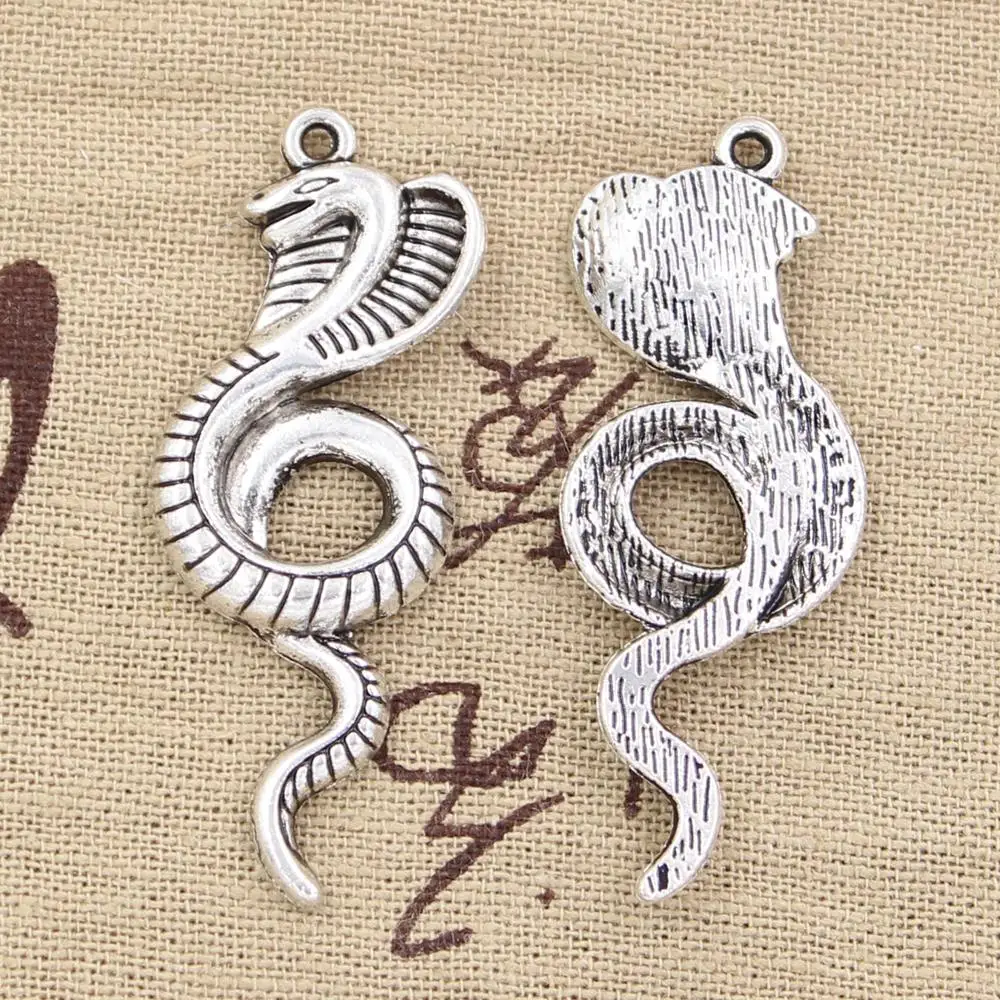 5pcs Charms King Cobra Snake 49x19mm Antique Pendant fit,Vintage ...