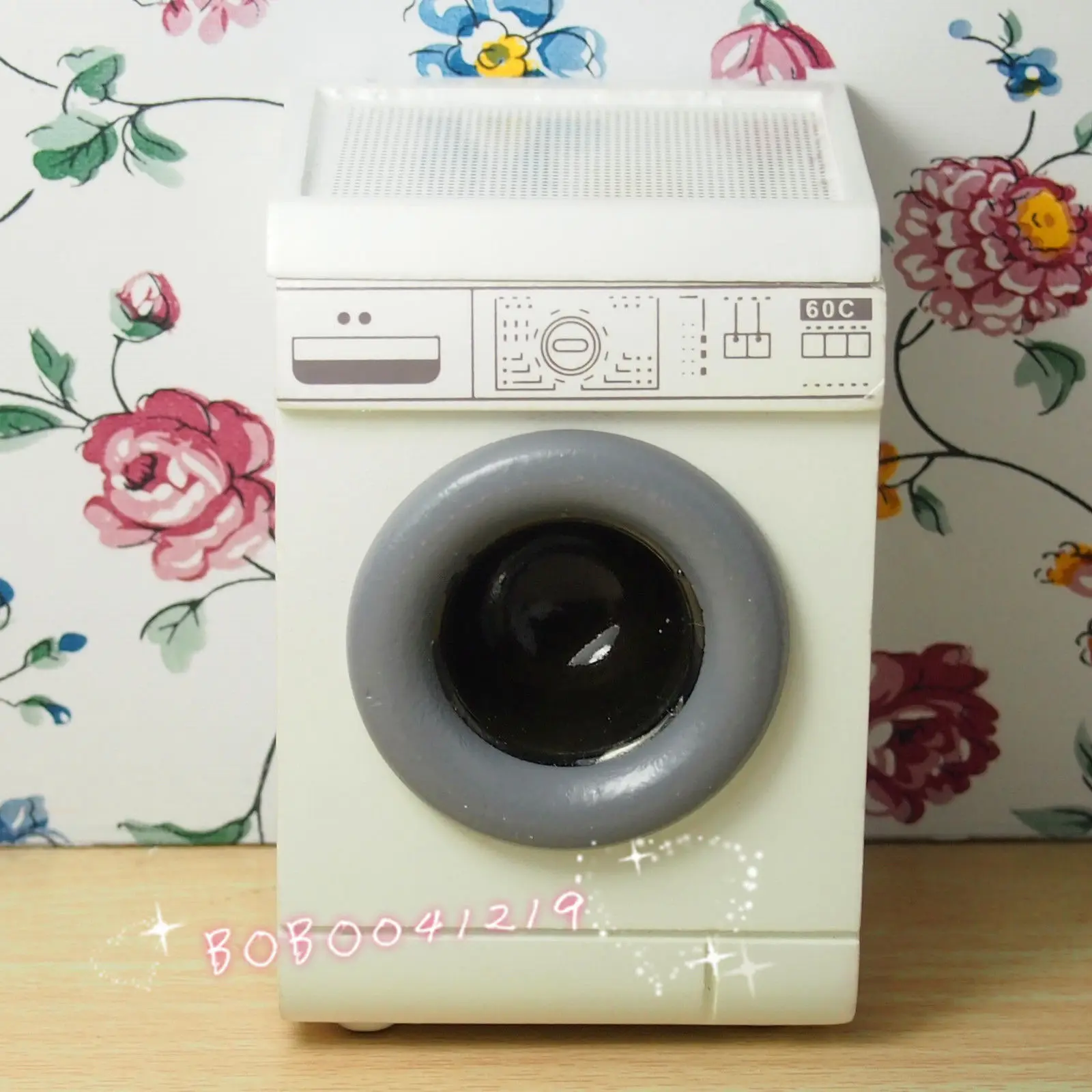 Dollhouse Miniature Toy 1:12 A Wooden Washing Machine H8.3cm RL2164B-in ...