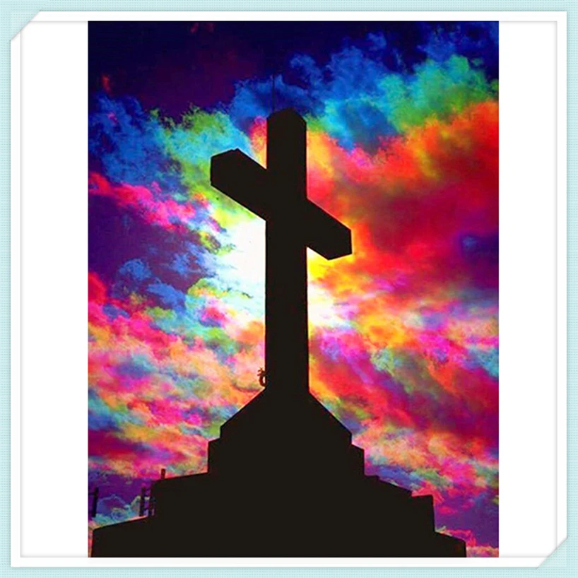 Colorful Cross Painting