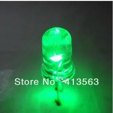 1000PCS 3MM WHITE BRIHGT GREEN ,HIGH BRIGHT GREEN LED ,SHORT LEG LED ...