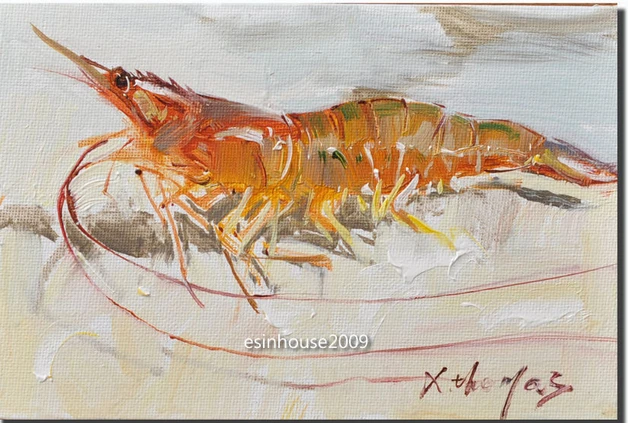 ORIGINAL-shrimp-PAINTING-Beach-Ocean-Bay-X-thomas-ART-.jpg (628×423 ...