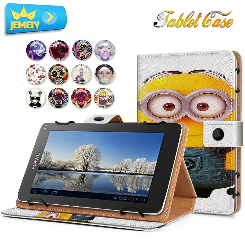 For Huawei Qua Tab 02 Universal Pu Folio Wallet Cartoon Leather Case ...