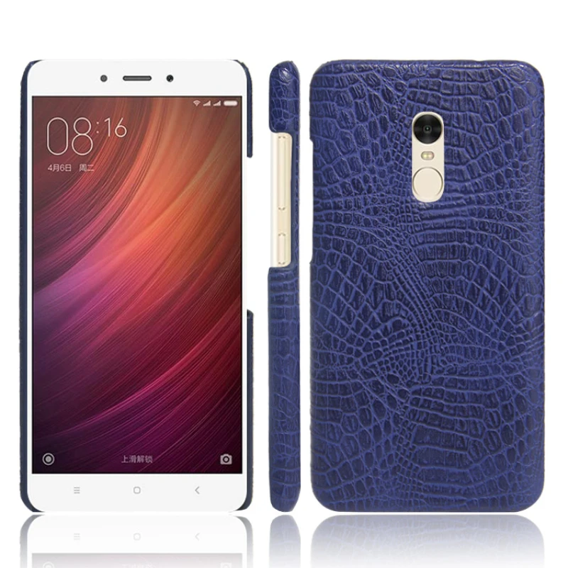Case for Xiaomi Redmi Note 4X Phone Case Luxury Crocodile PU leather ...