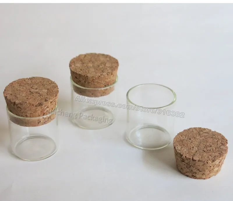 30pcs/lot 5ml Mini Empty Glass Container Tube Small Glass Cork ...