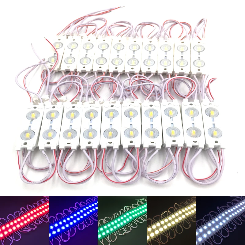 100pcs DC 12V 5630 SMD 2 LED Module Waterproof IP65 Decorative Lighting ...
