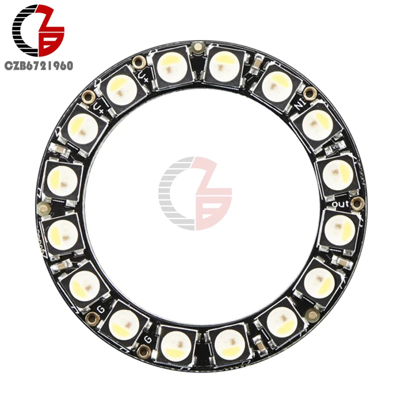16 Bits 5050 RGBW SK6812 LED Ring with Integrated Driver Neutral White ...