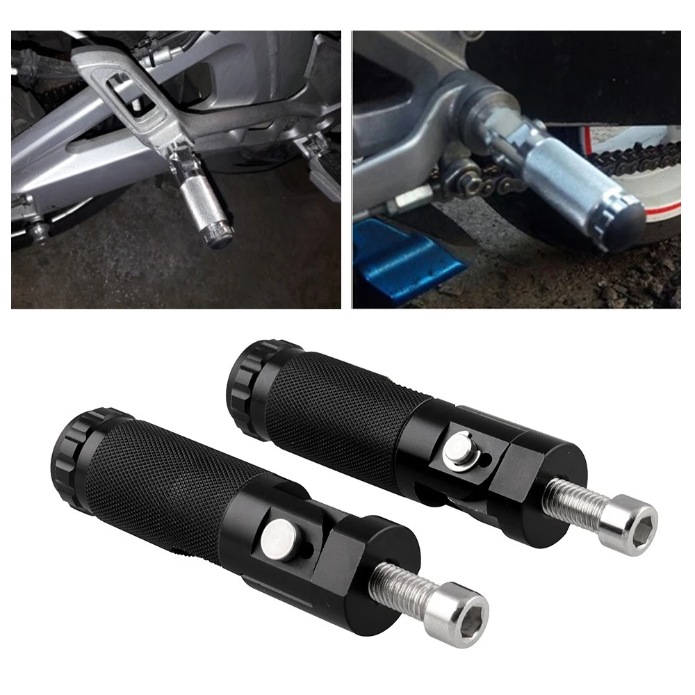 CNC Universal Motorcycle Rider Foot Rest Pegs Kit Rearset Pedal Bike ...