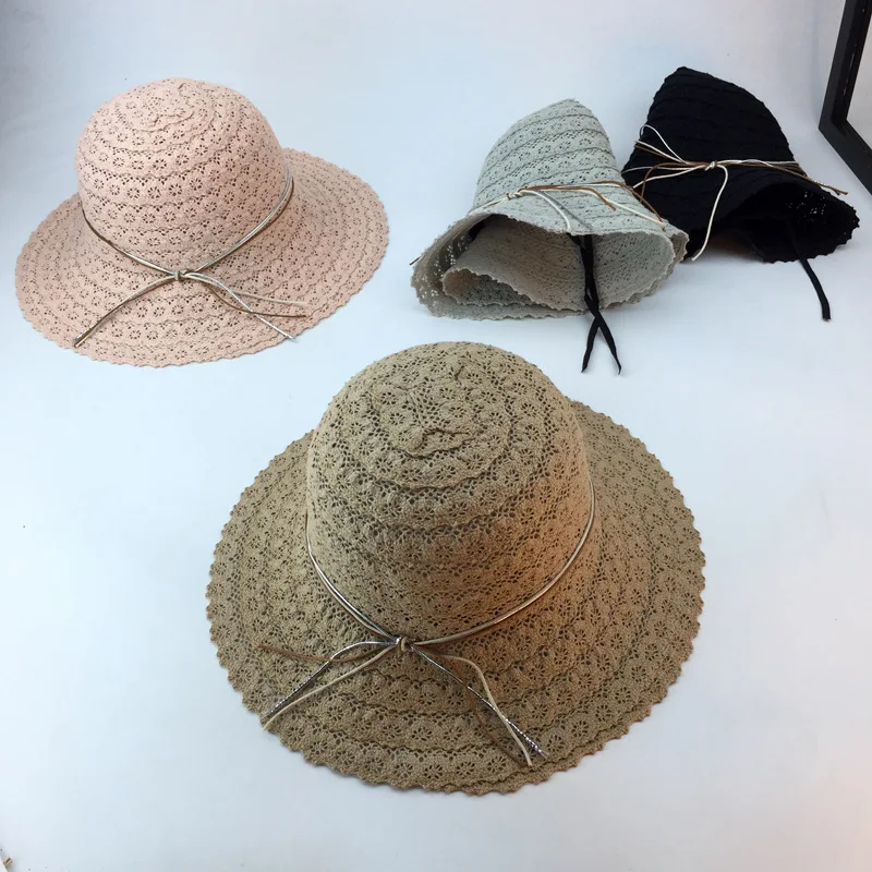 Douyub006 chapéu casual feminino de verão, chapéus de sol revestido com ...