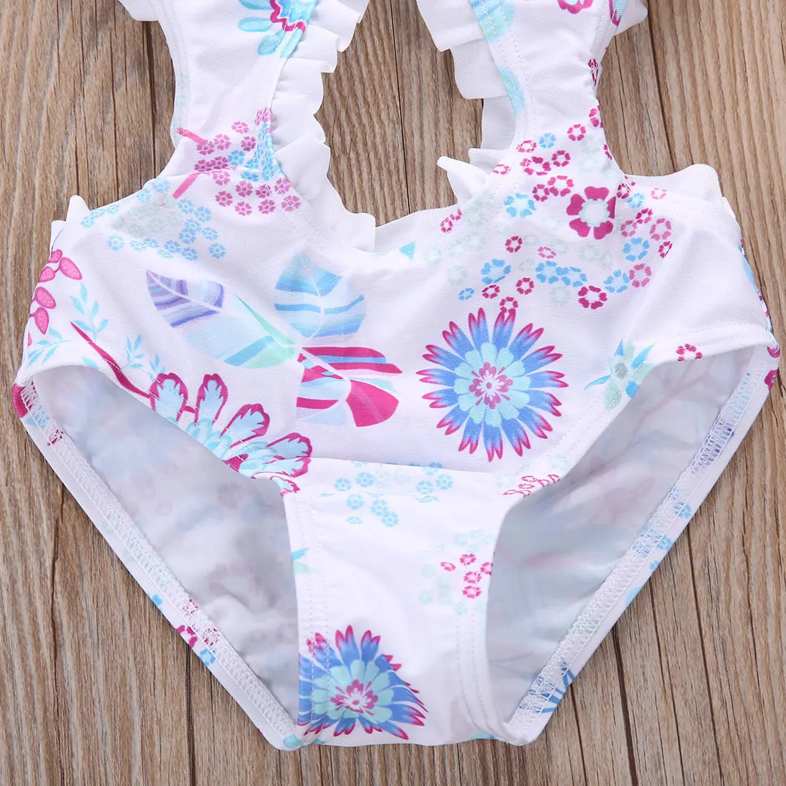 2-6Y Baby Girls Swimwear Flower Design Swimsuit Child Bikini Children ...