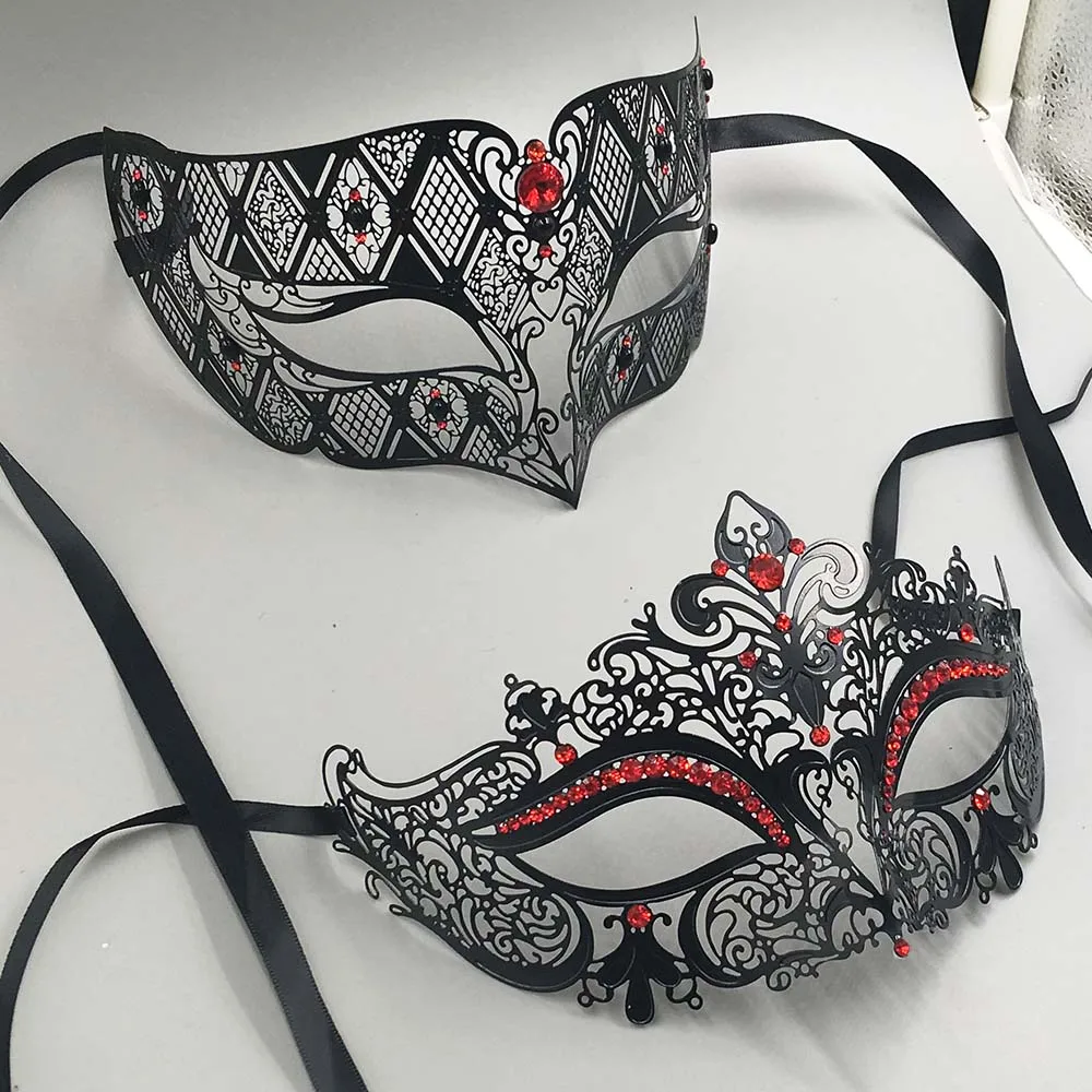 Black And Red Masquerade Masks For Men