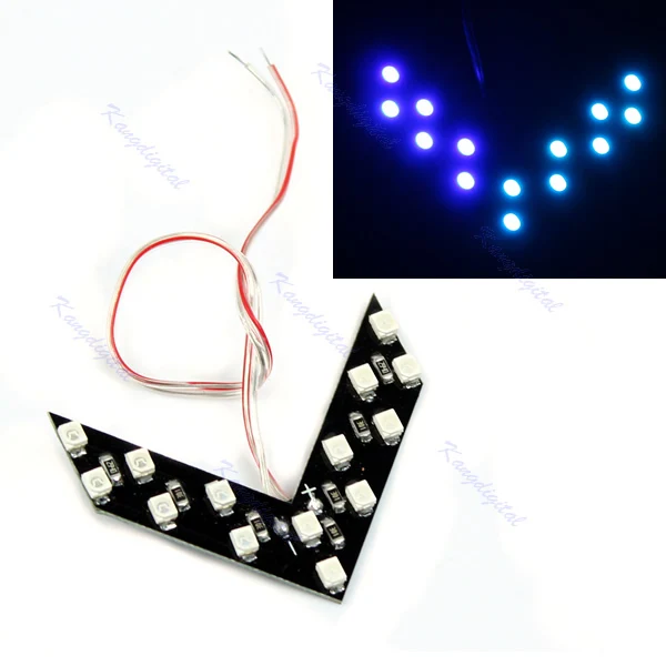 Free Shipping 3pcs/lot 14 SMD LED Arrow Panel For Car Side Mirror Turn ...