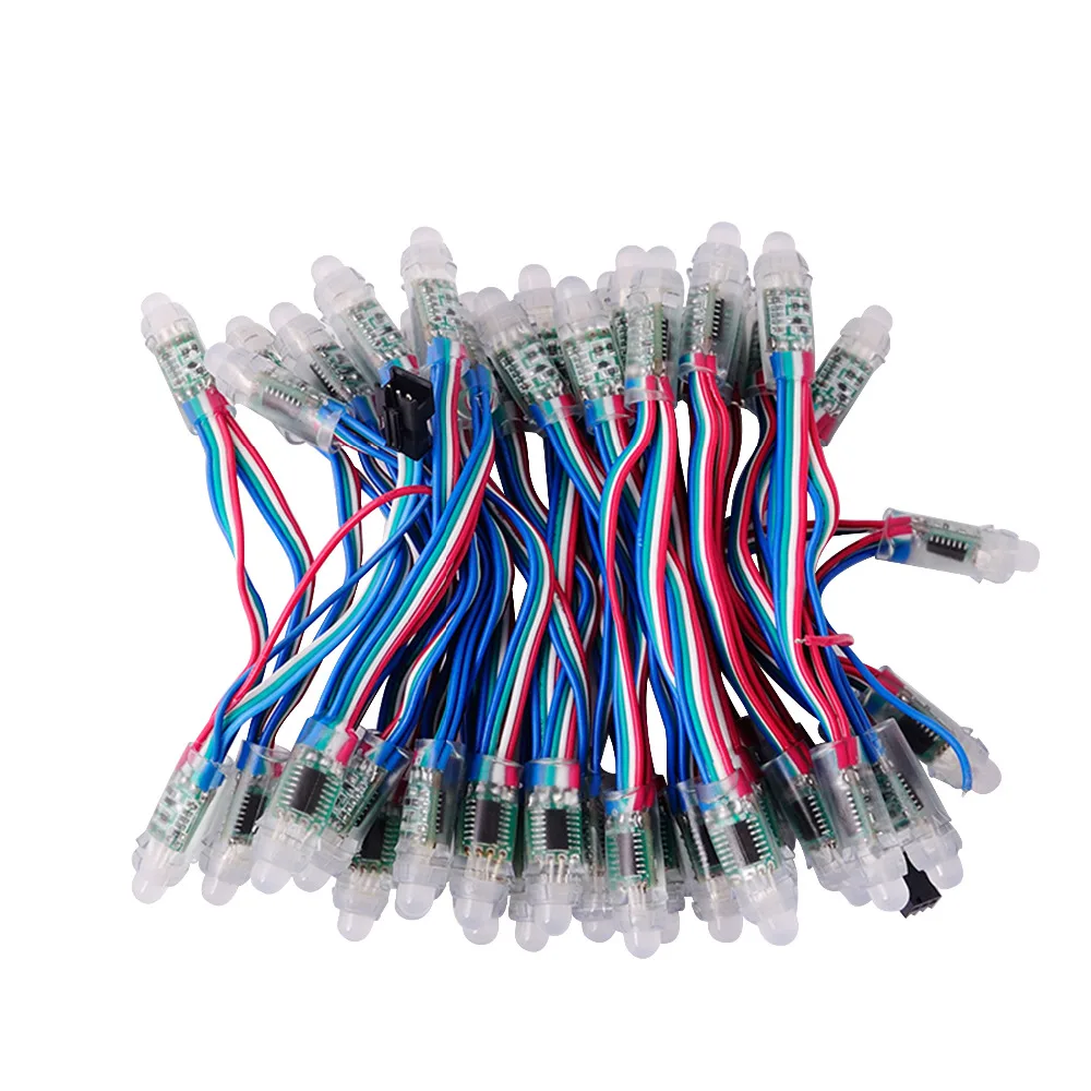 50 pcs 12mm WS2801 2801 IC Led pixel Module,RGB Full color Digital ...