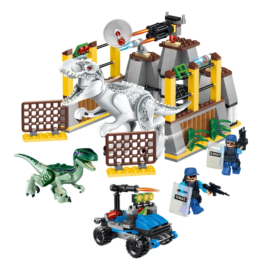 Jurassic World Park 2 Raptor Escape T. rex Breakout Building Blocks ...