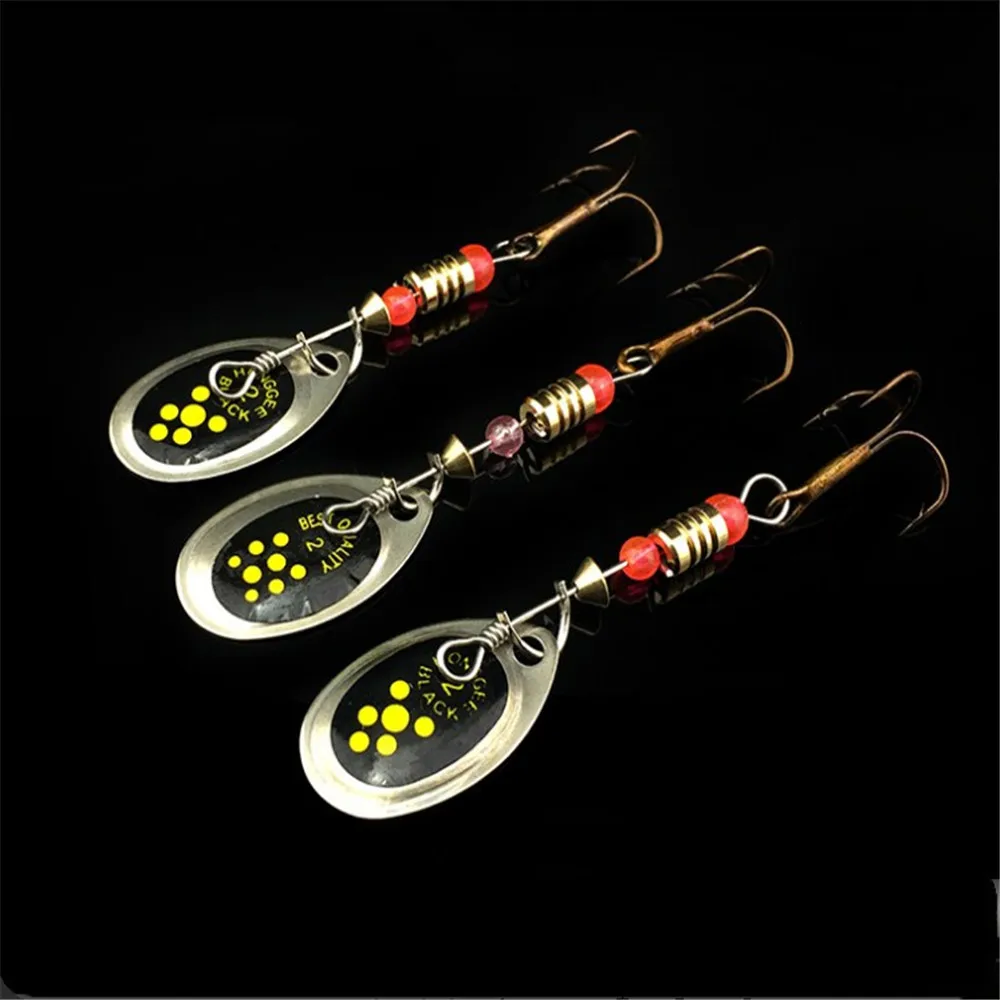 Fishinapot 1pcs Hook 6cm 2.5g Fishing Lure Spinner Spoon Lure Rotating ...