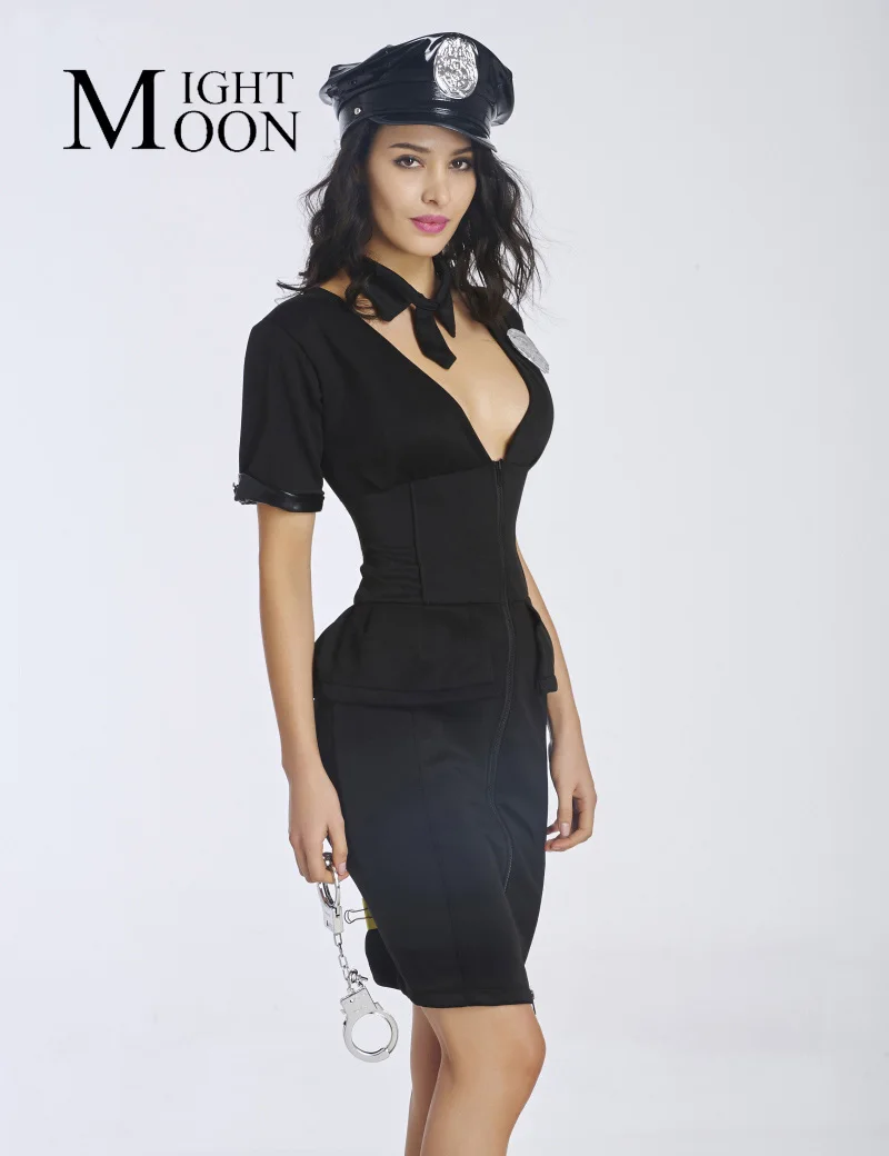 Moonight Sexy Cop Halloween Costume Roleplay Lingerie Teddy Front