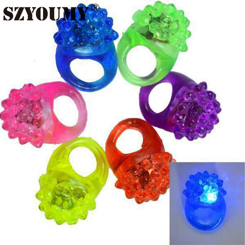 SZYOUMY 500pcs/lot DHL LED Light Strawberry Flashing Finger Ring light ...