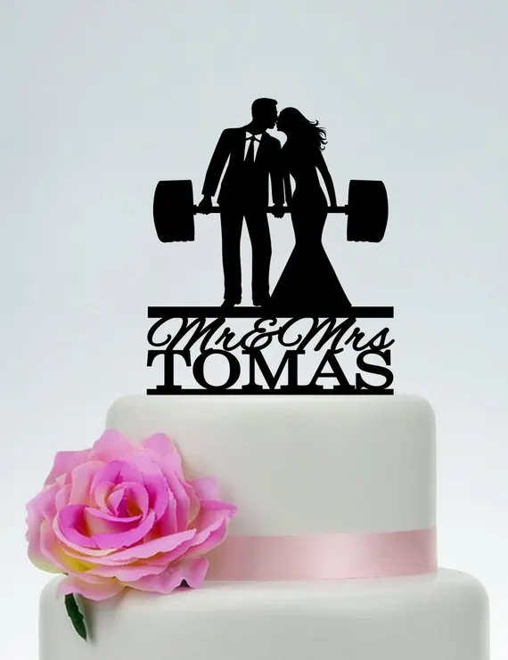 The Groom Lift Weights And Bride Crossfit Cake Topper Wedding Workout ...