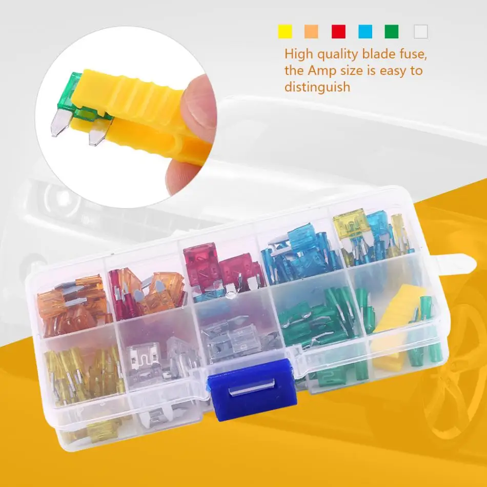 120pcs 5a 10a 15a 20a 25a 30a Car Blade Fuse Set Assortment Mini Blade Fuse Set Kit For Car Auto
