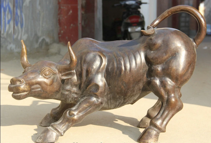 Bir 003734 36 "Maior Chinese Folk Bronze animal Do Zodíaco Do Ano Touro ...