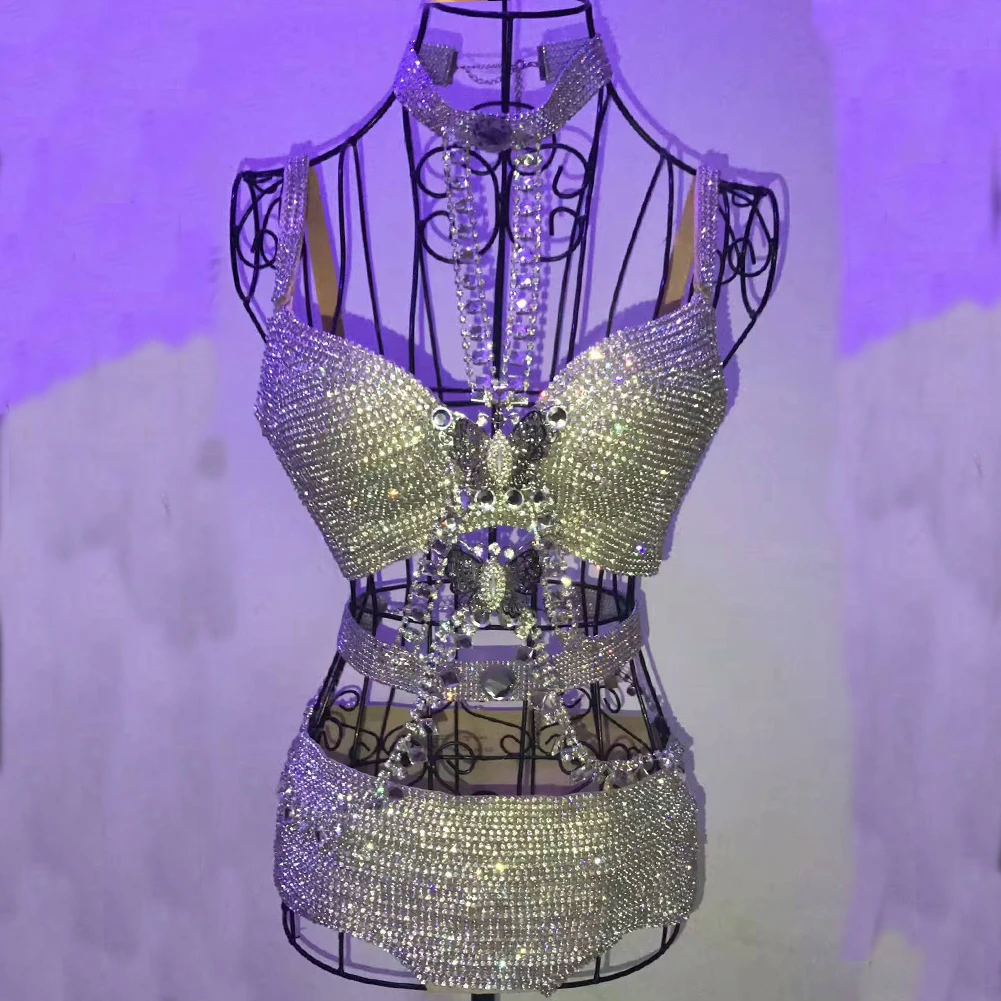 Carnvial Costumes Celebrate Rhionestone Birthday Party Wear Crystals