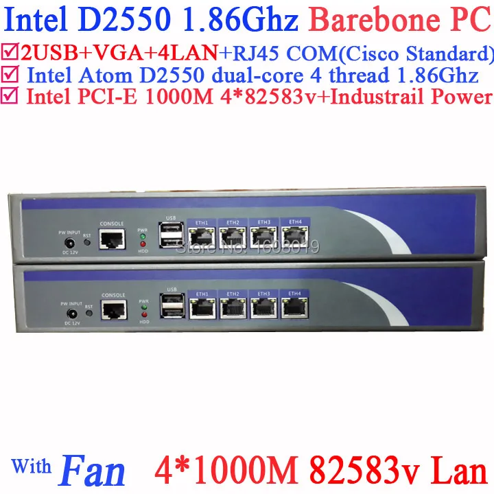 home network server Barebone with Intel D2550 1.86Ghz 4*intel PCI E ...