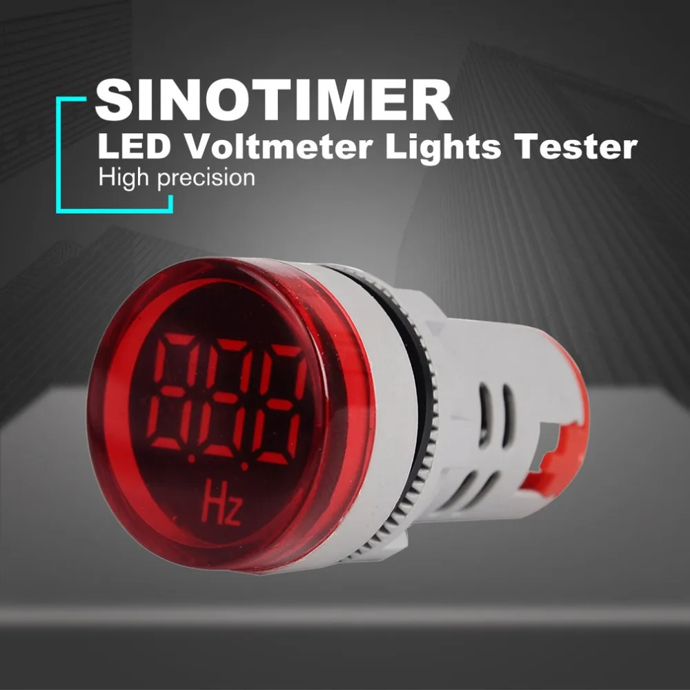 SINOTIMER ST16HZ 01 LED Voltmeter Lights Tester Electricity Hertz AC ...