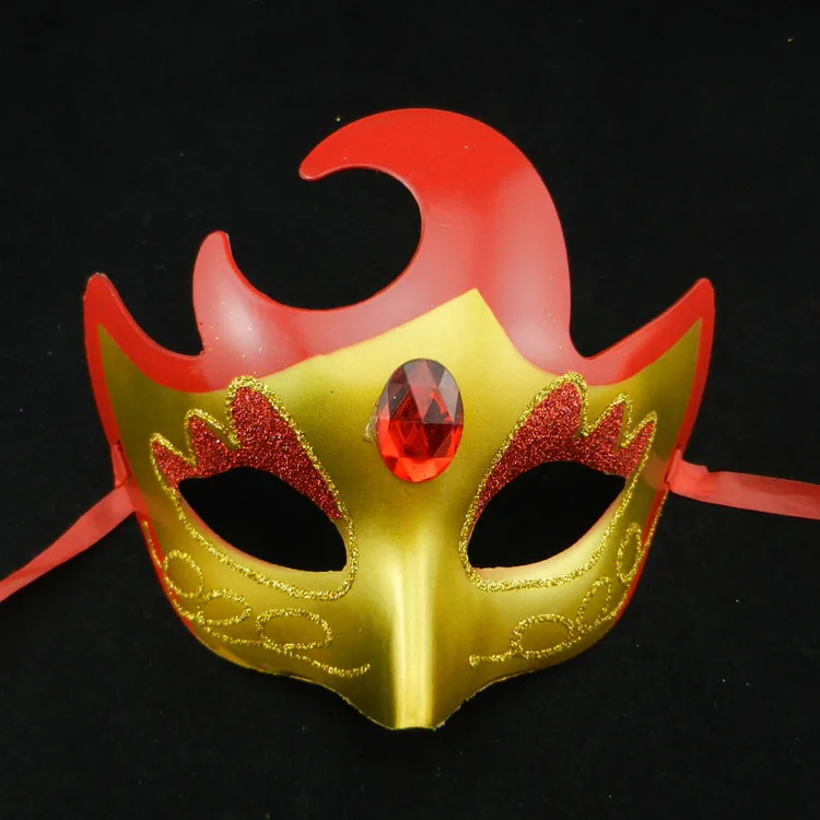 50pcs Women Half Face Flame Painted Mask Venetian Painted Fashion ...