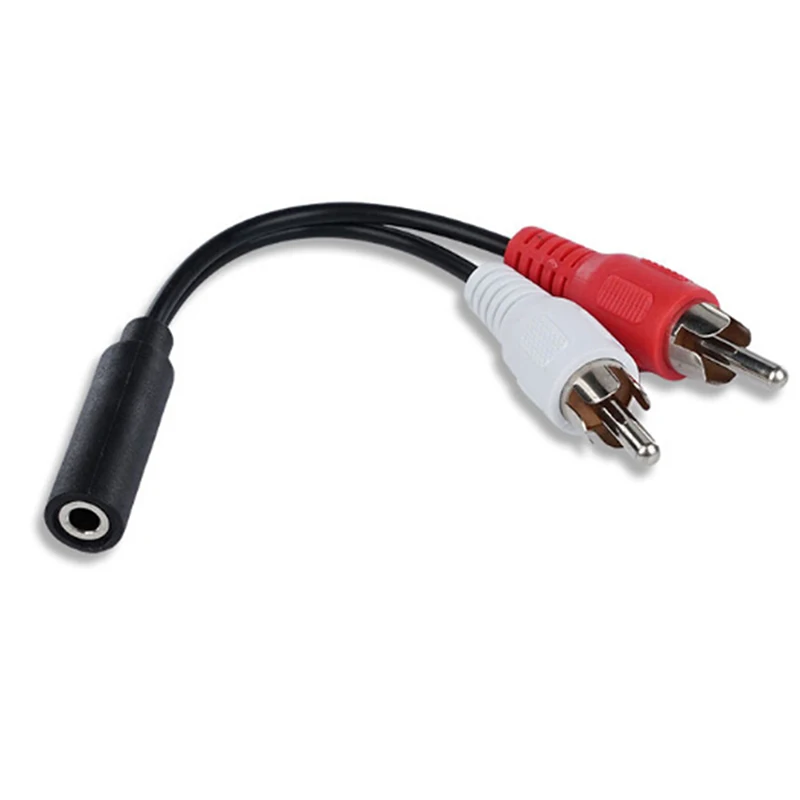 New-Universal-3-5mm-Stereo-Audio-Female-Jack-to-2-RCA-Male-Socket-to ...