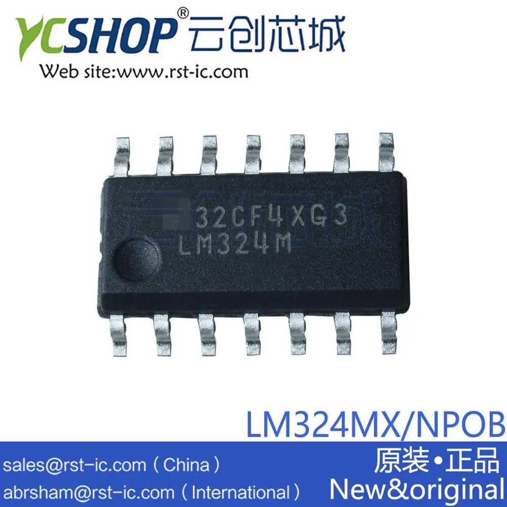 LM324MX/NOPB LM324MX LM324M SOP Amplificadores Operacionais Op Amps 14 ...