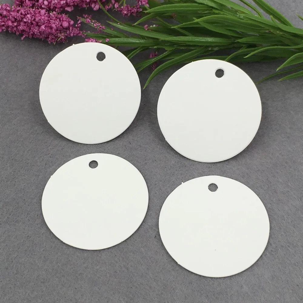 1200PCS/lot Round white Tag Hang Tag Price Label white Tag Style Blank ...
